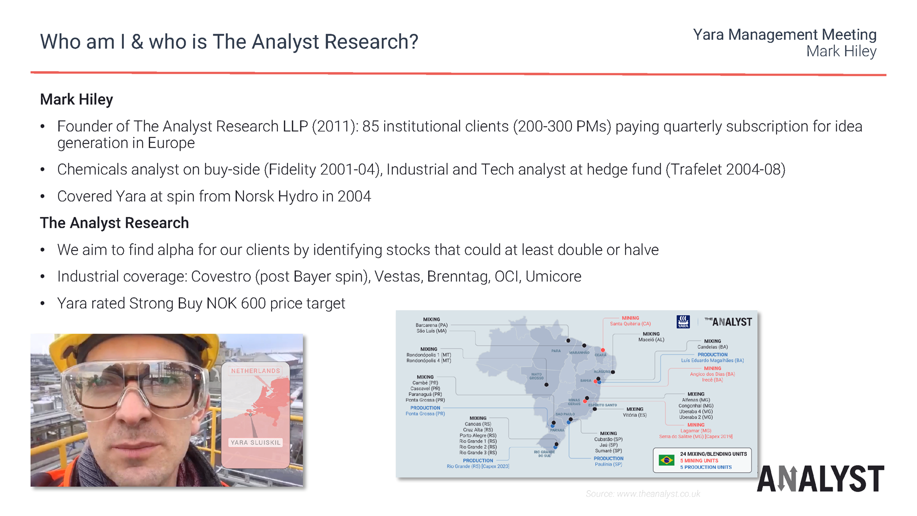 Yara: Management Meeting in Oslo – The Analyst
