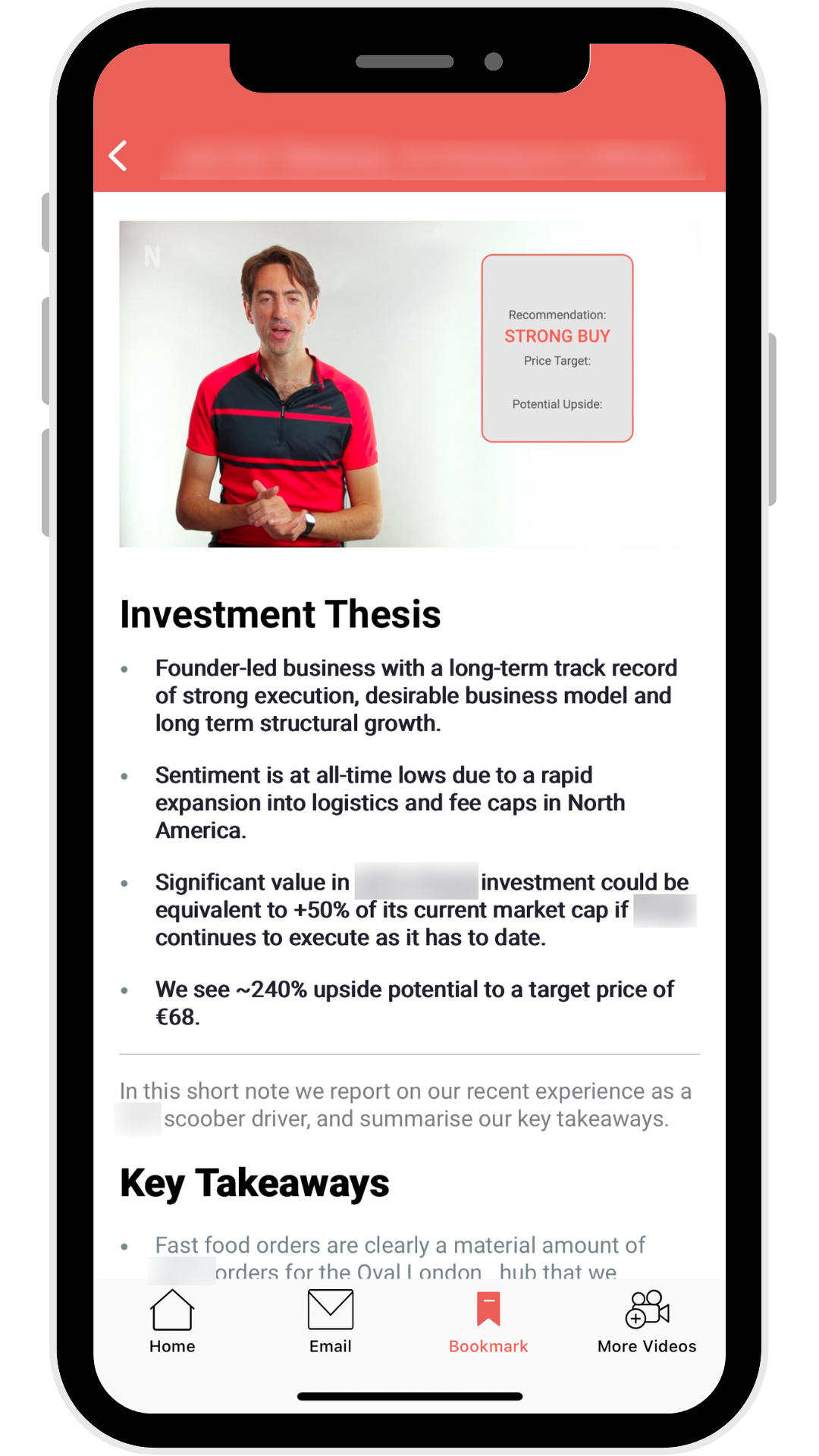 Our App – The Analyst